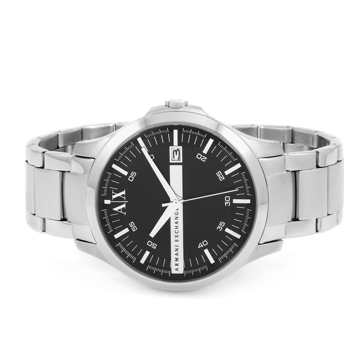 Armani Exchange | Exchange Quartz Mens Watch | Silver/Black | FRASERS