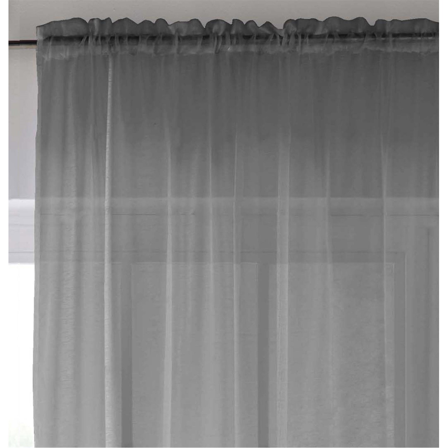 Tyrone Textiles | 2 Plain Sheer Voile Panels with Rod Pocket (Pair ...
