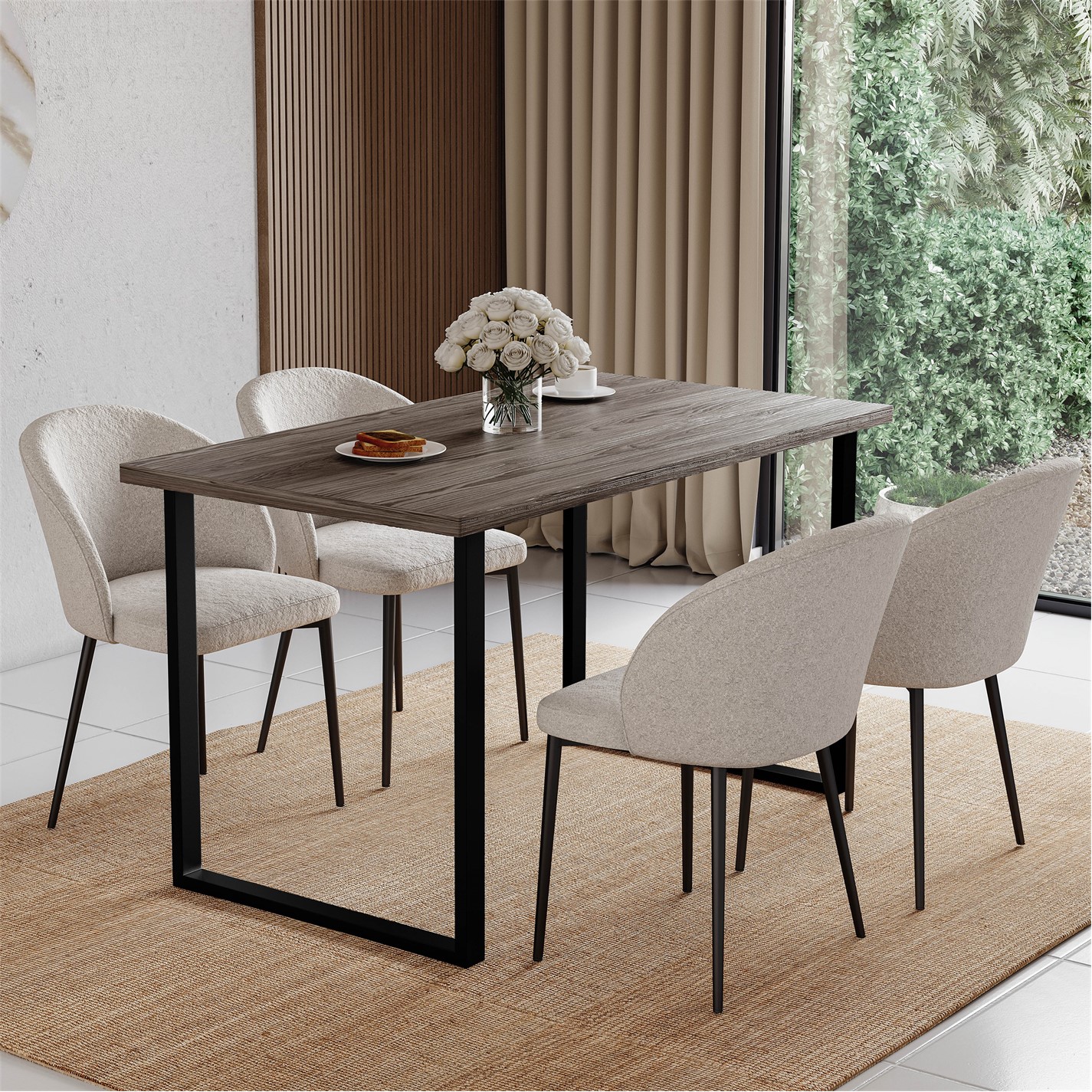 Lassic | 4 Seater Dining Table With U Shape Legs | Dining Tables | FRASERS