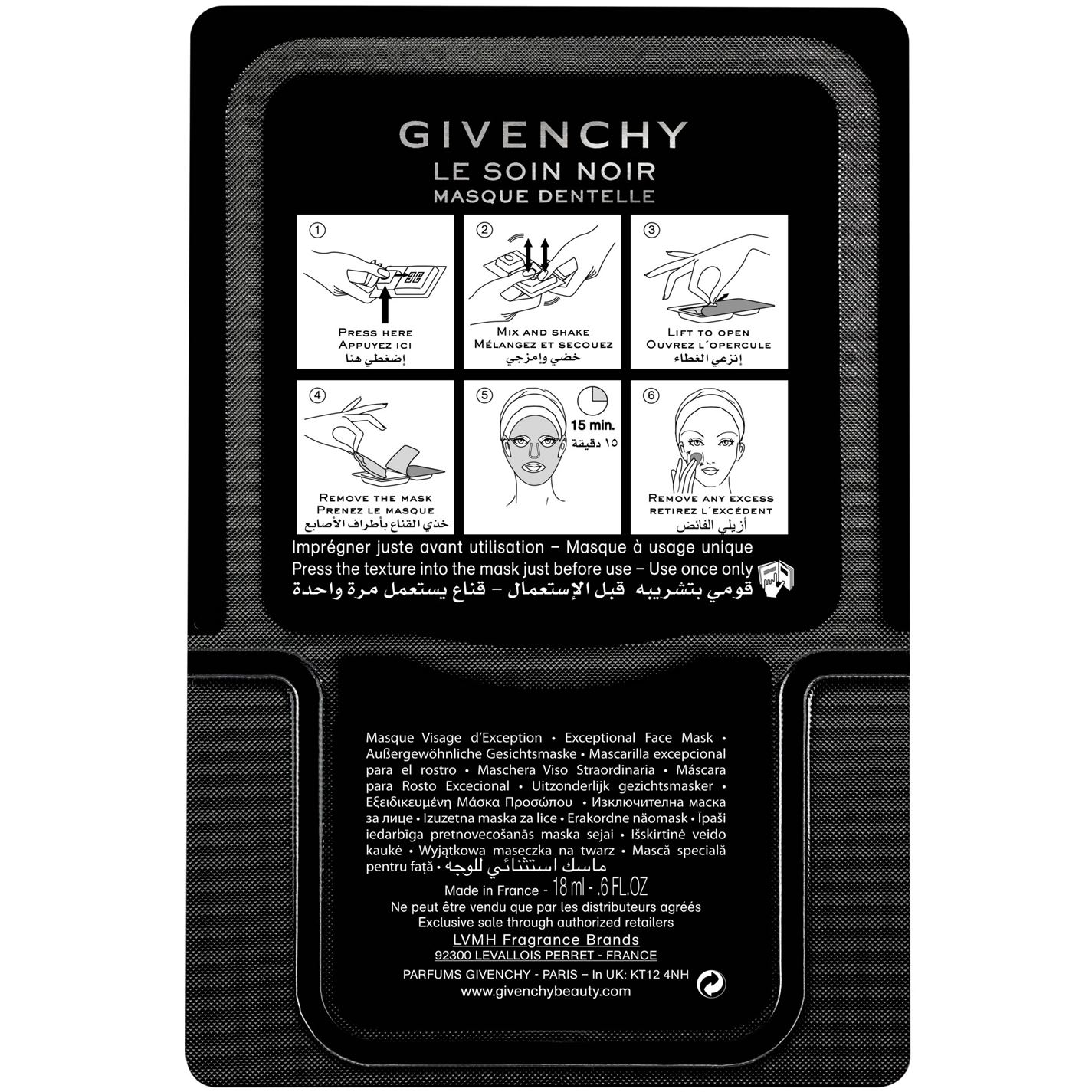 GIVENCHY | Le Soin Noir Anti-ageing Lace Face Mask | None | FRASERS