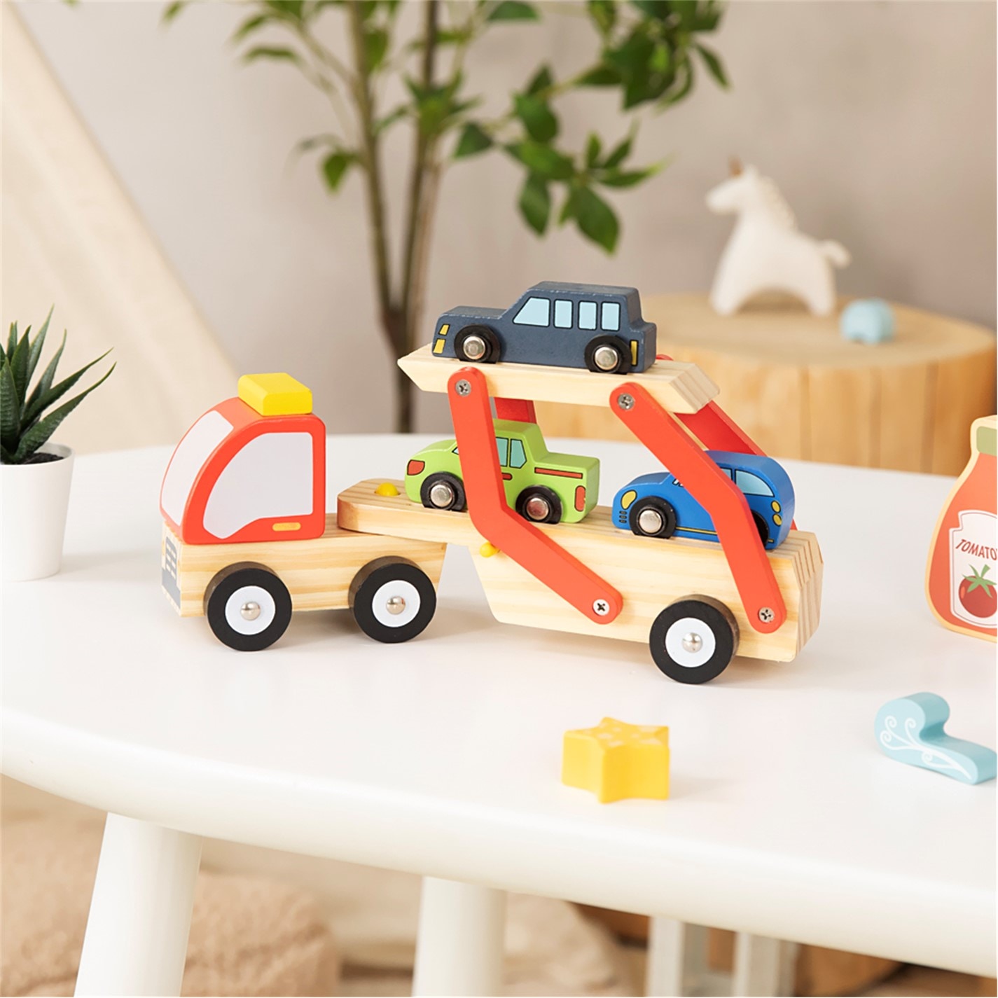 Tooky Toys | My First Wooden Car Carrier | Multi | FRASERS