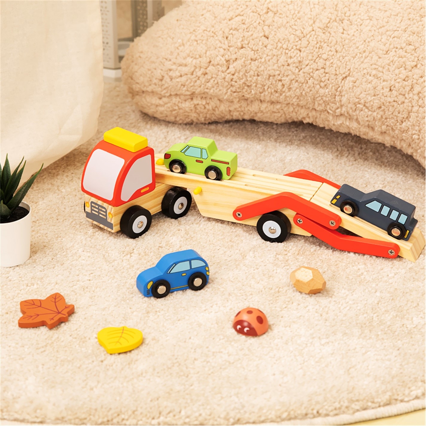 Tooky Toys | My First Wooden Car Carrier | Multi | FRASERS