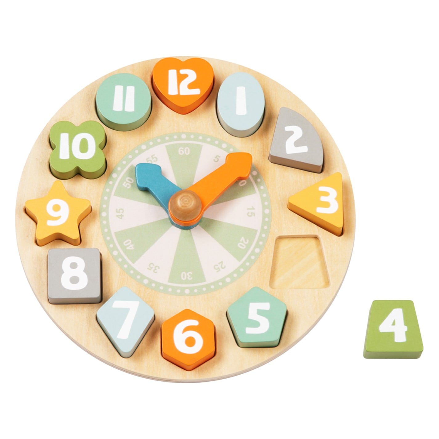 Tooky Toy | Wooden Clock Puzzle | Multi | FRASERS