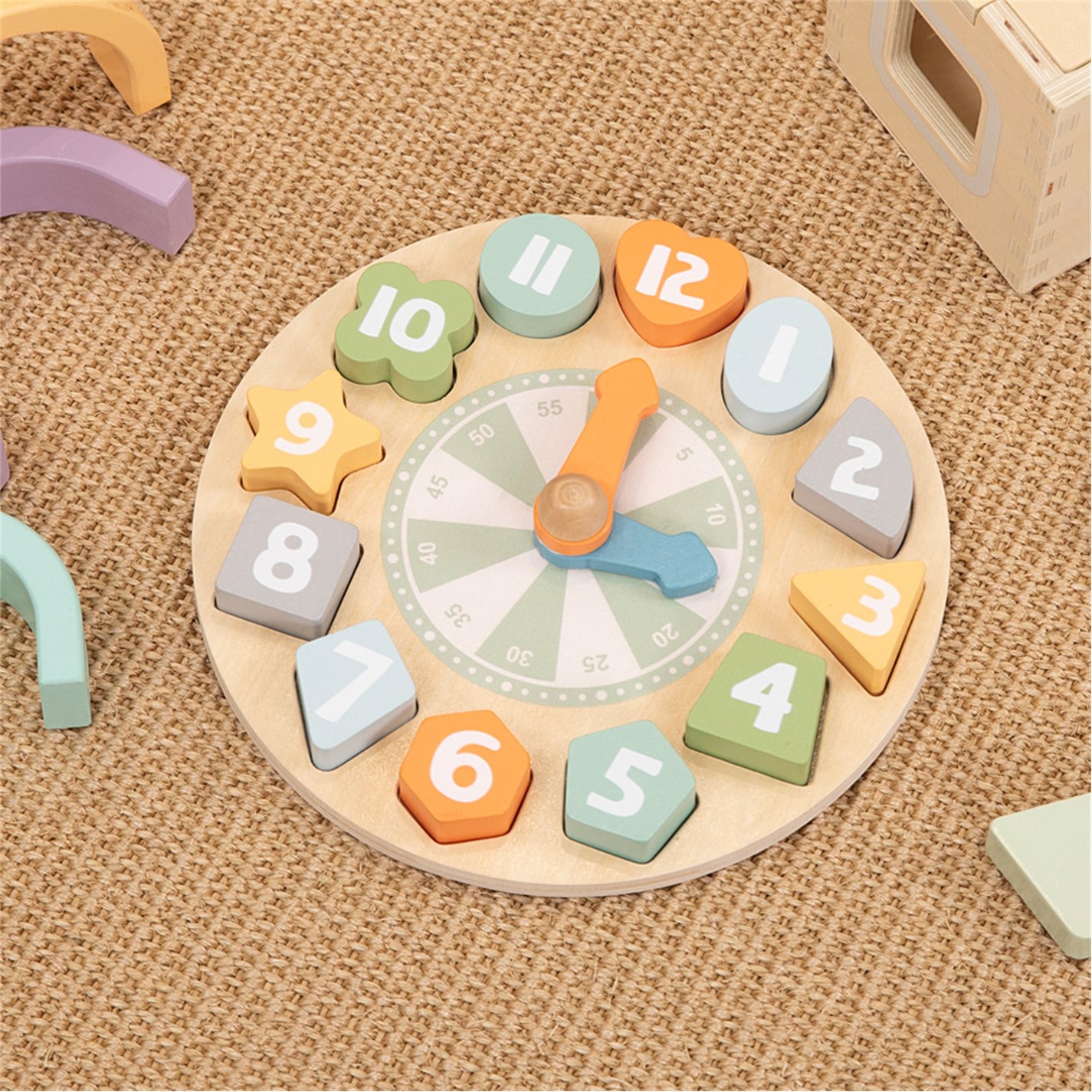 Tooky Toy | Wooden Clock Puzzle | Multi | FRASERS