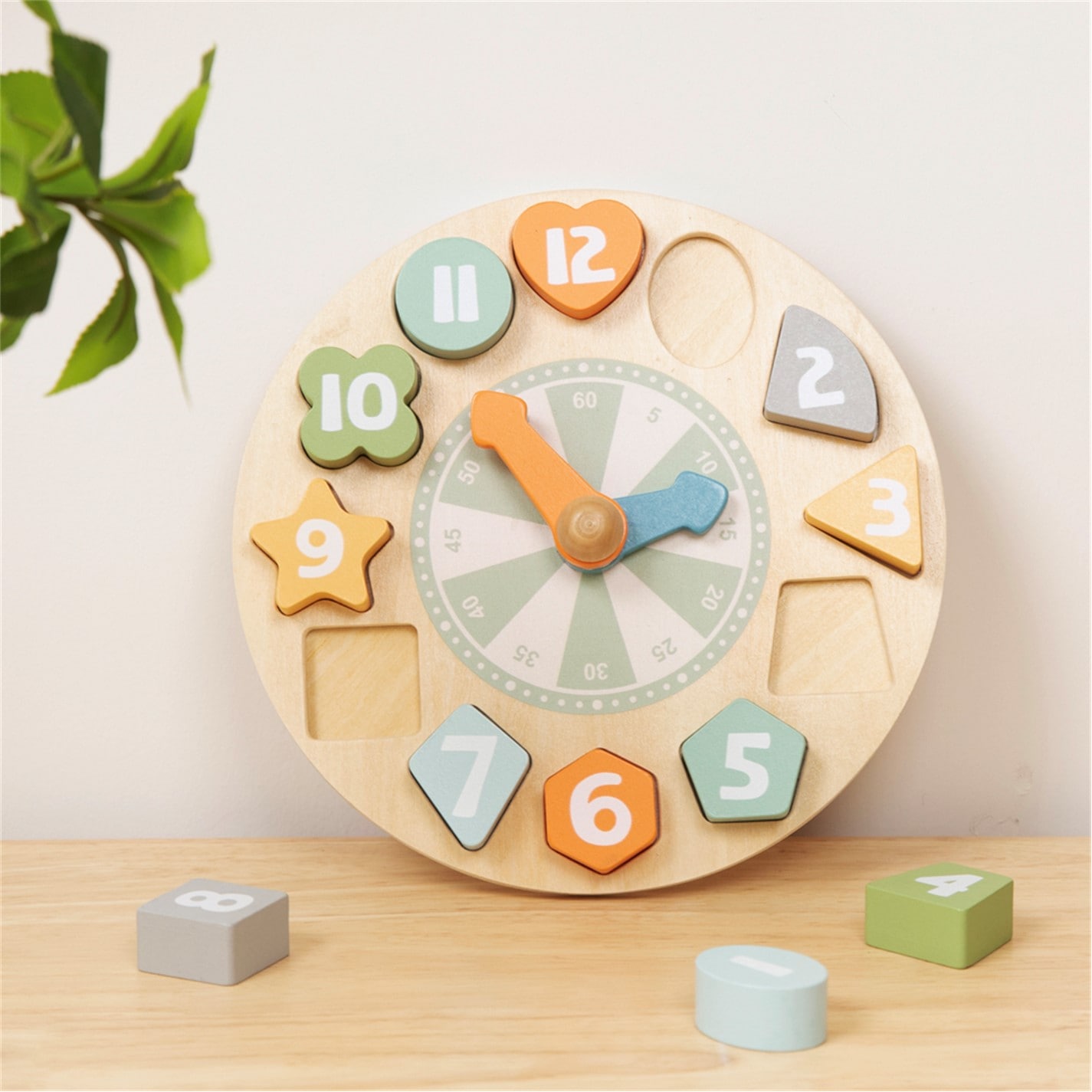 Tooky Toy | Wooden Clock Puzzle | Multi | FRASERS