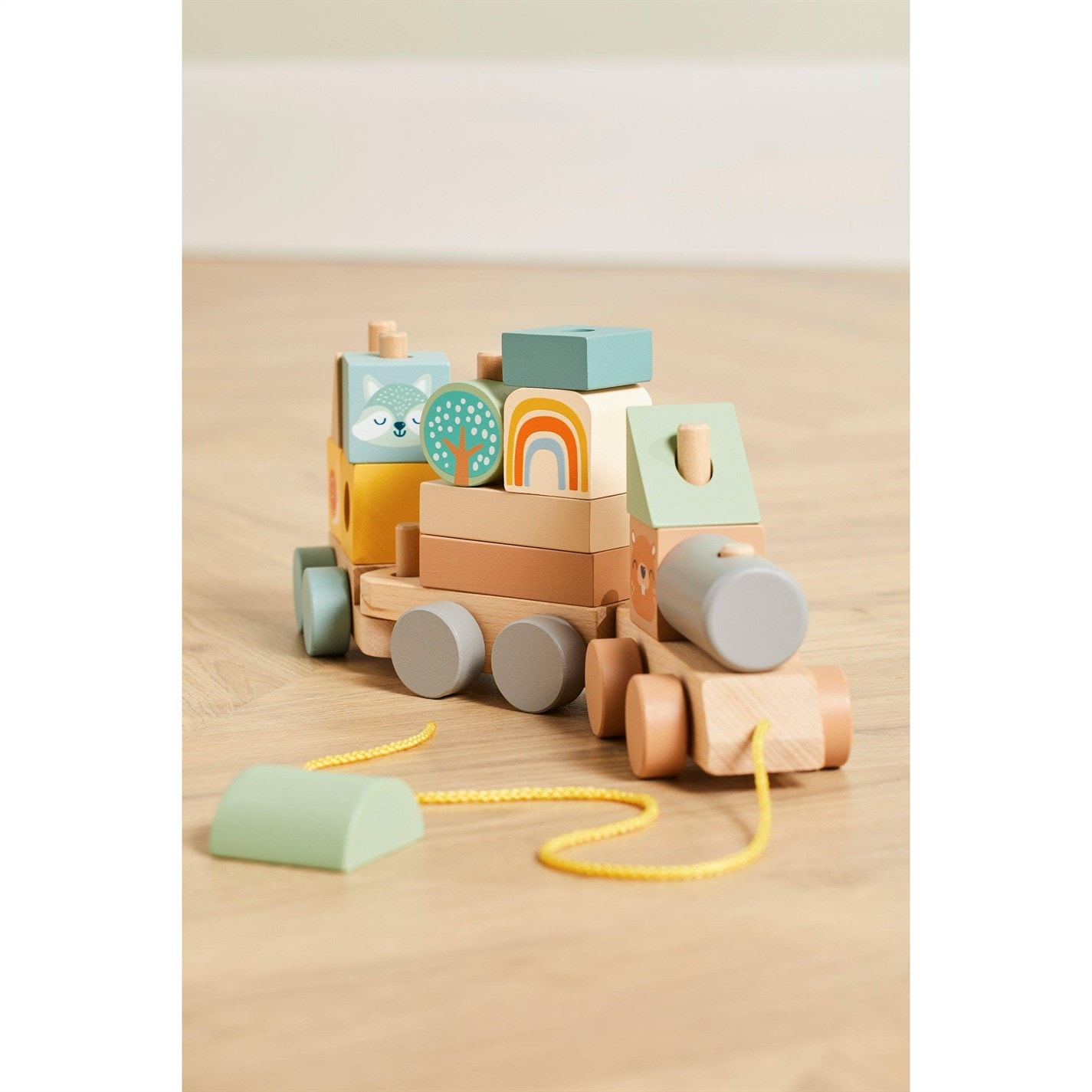 Toylife | Wooden Pull Along Train | Multi | FRASERS