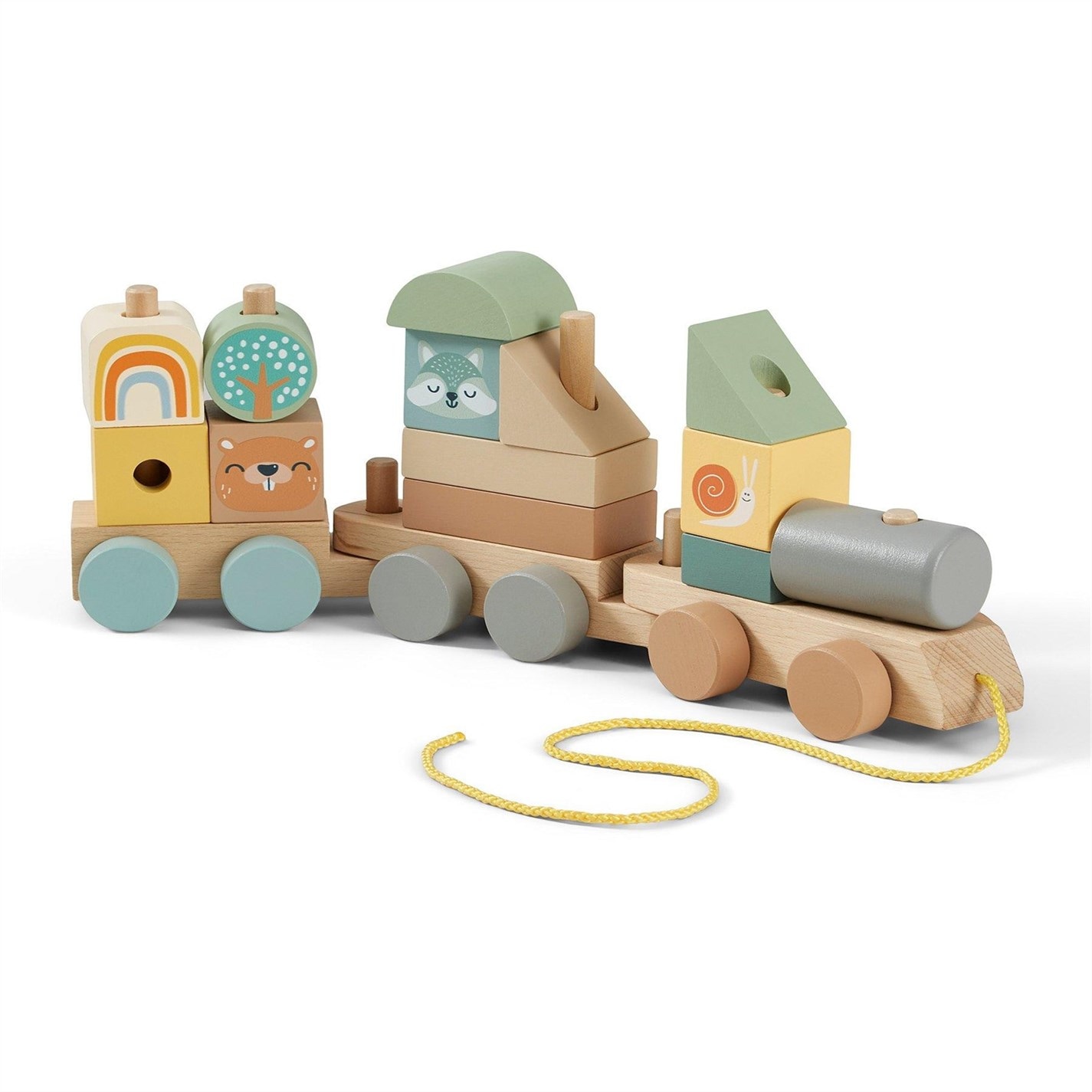 Toylife | Wooden Pull Along Train | Multi | FRASERS