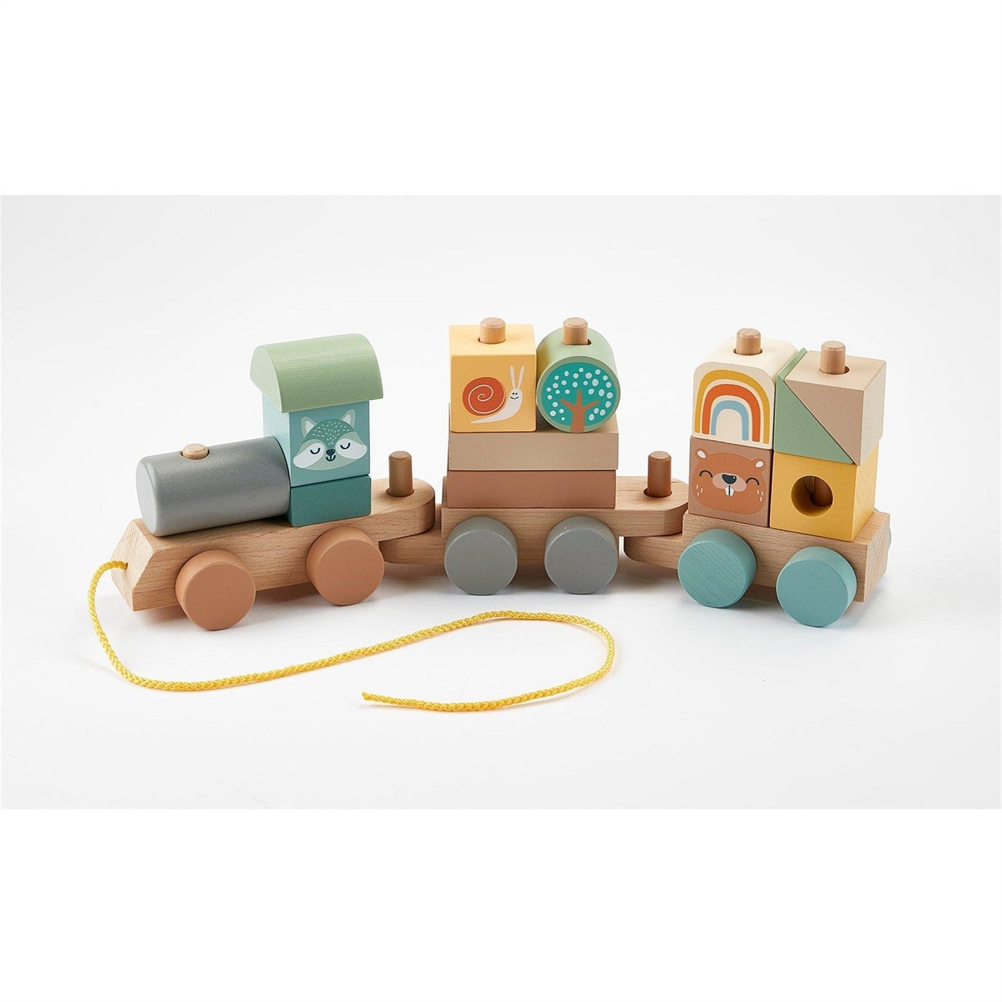 Toylife | Wooden Pull Along Train | Multi | FRASERS