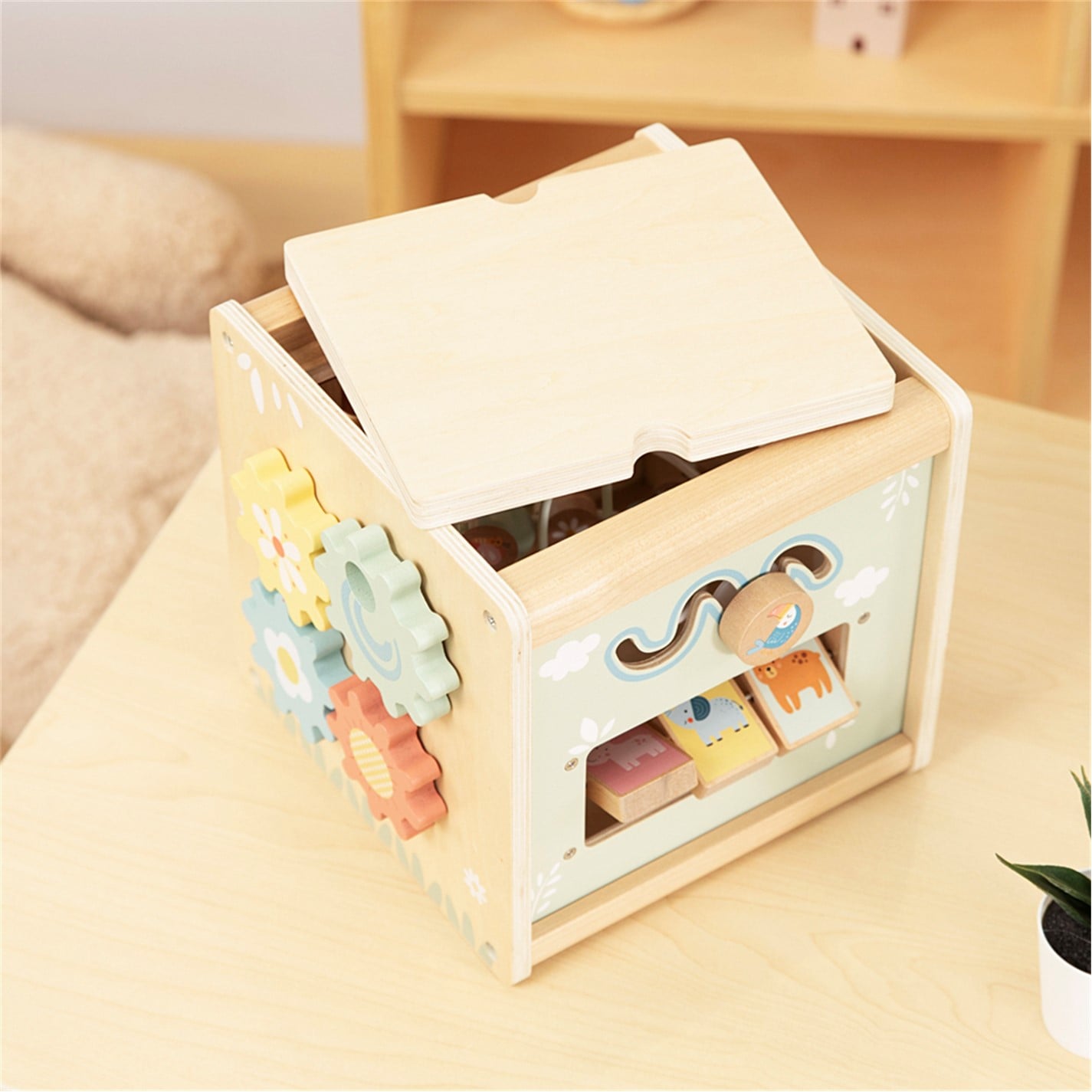 Toylife | Wooden Baby Activity Cube | Multi | FRASERS