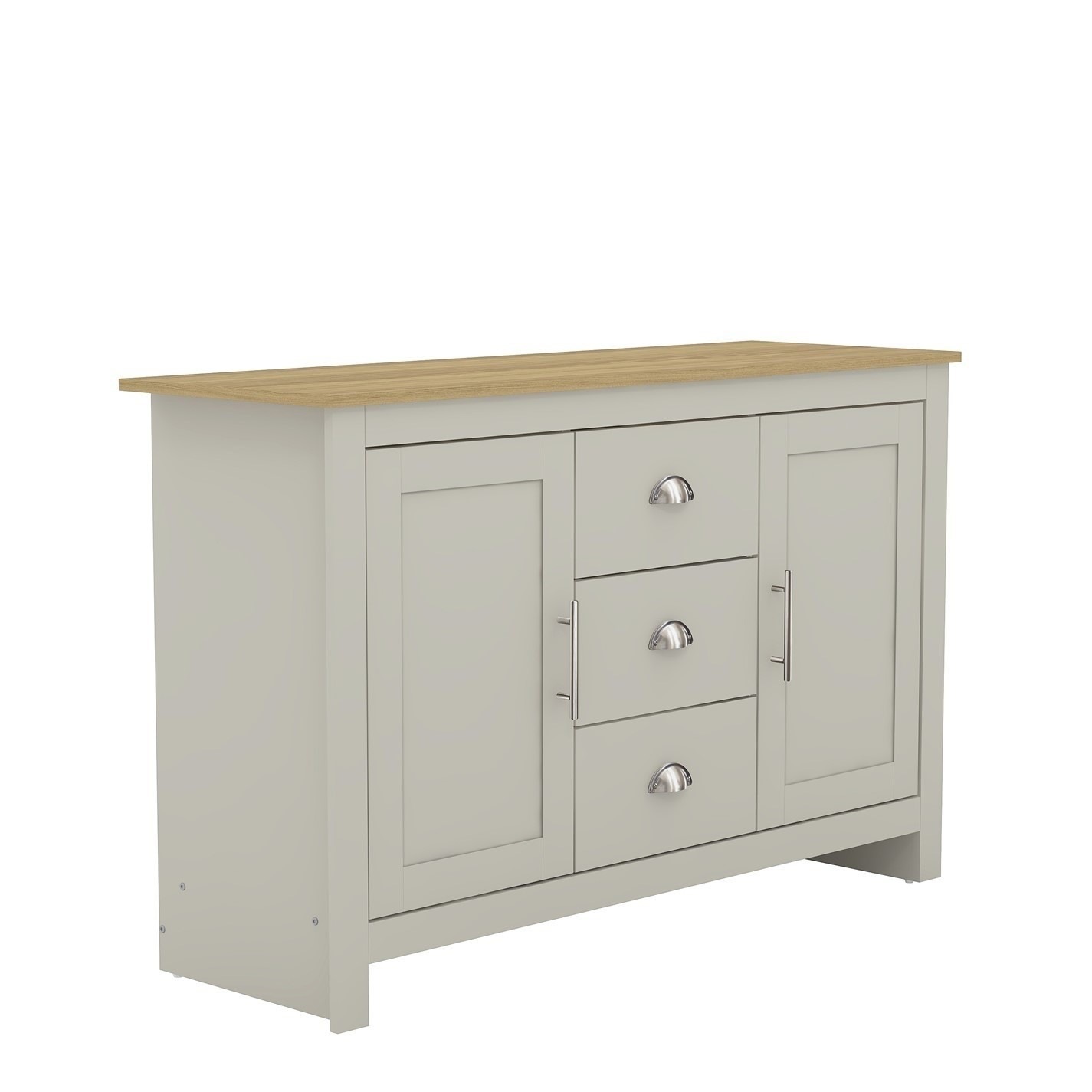 Jack Wills | Sherbourne 3 Drawer Sideboard | Grey | FRASERS