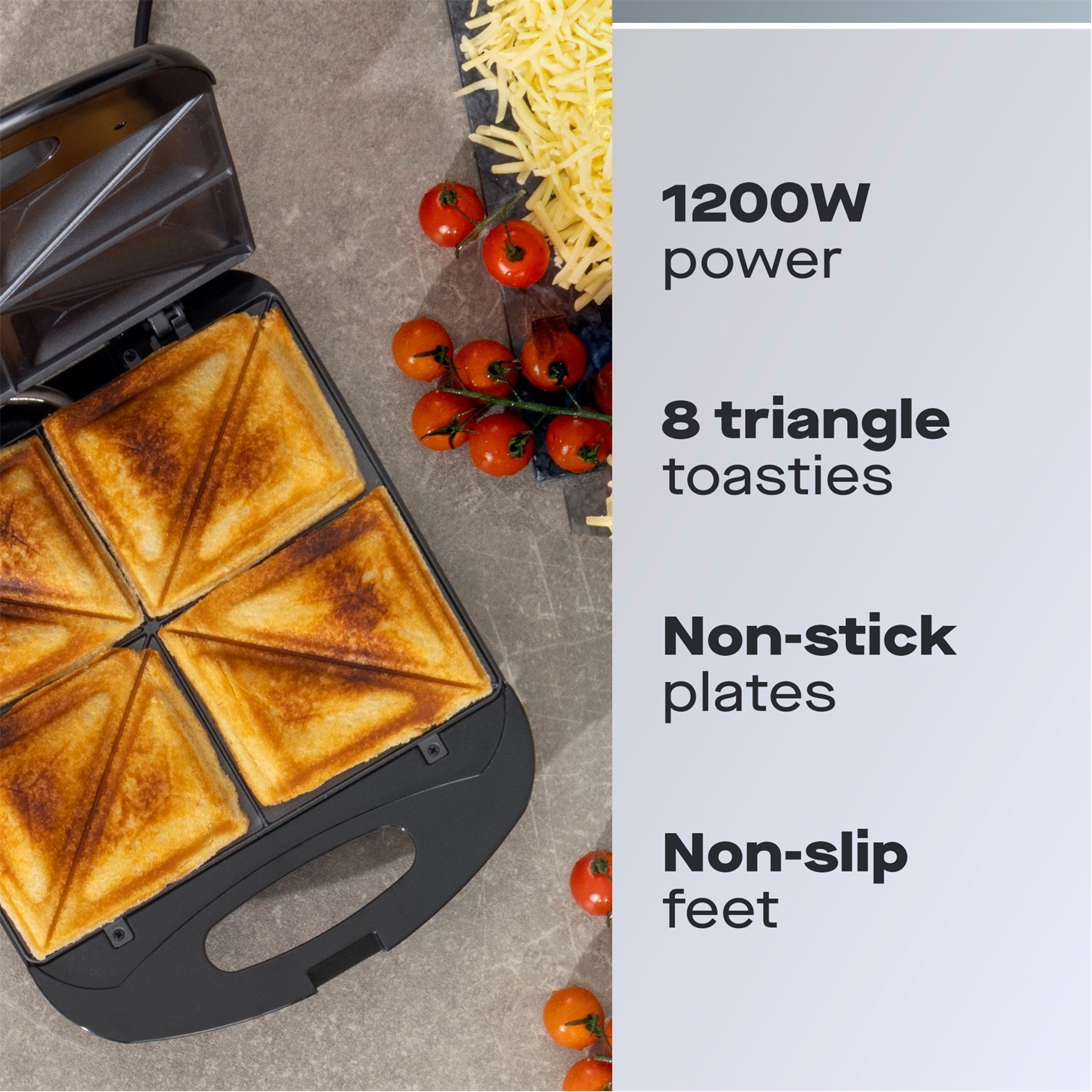 EGL | 4 Portion Toastie Maker | Black | FRASERS