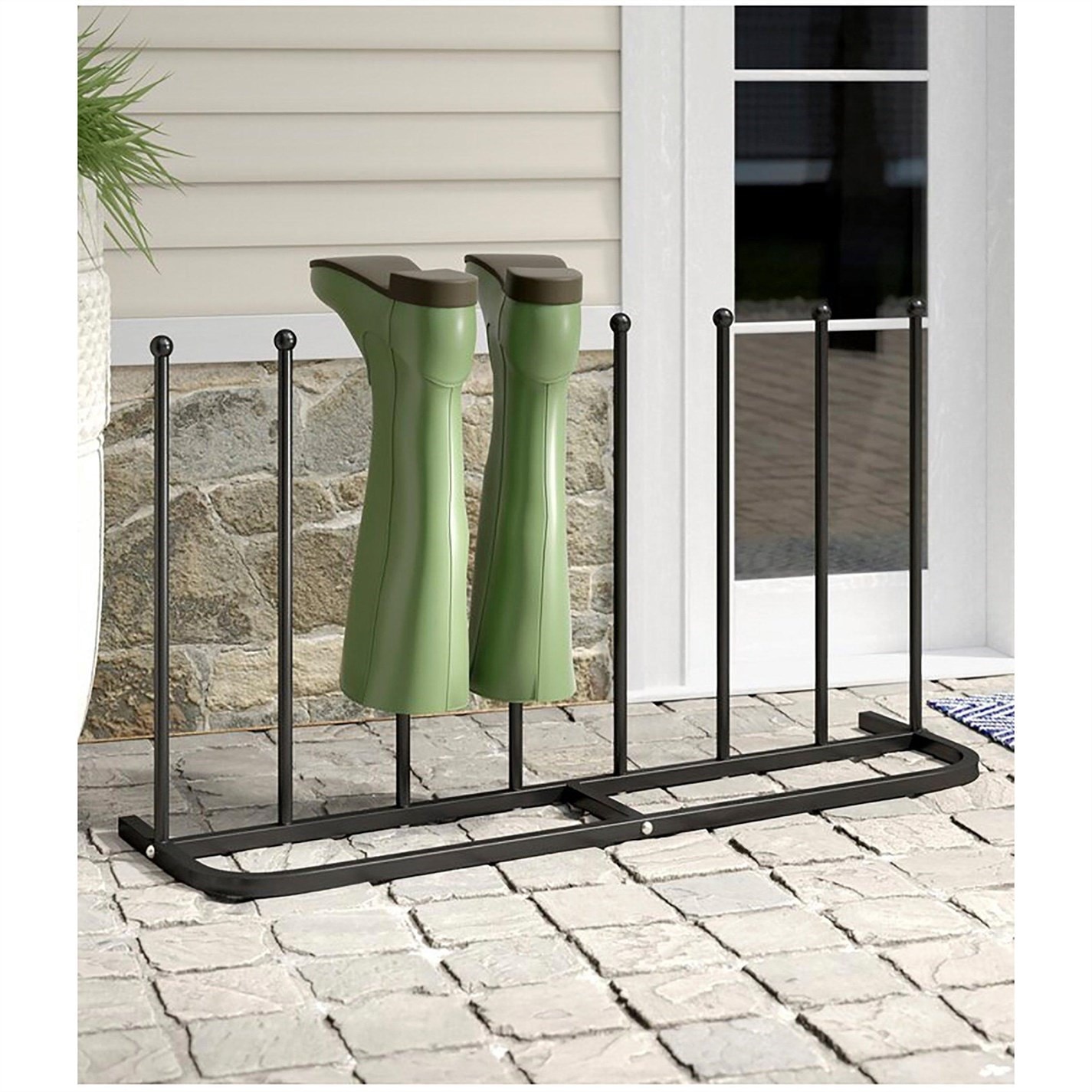 Studio | 4 Pair Black Boot Shoe Welly Stand Storage | Black | FRASERS