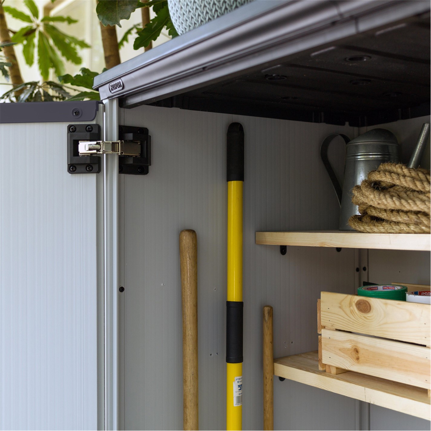 Keter | Premier Tall 1400L Outdoor Storage Unit | Grey | FRASERS