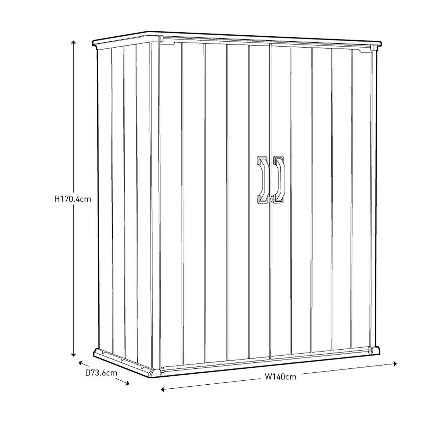 Keter | Premier Tall 1400L Outdoor Storage Unit | Grey | FRASERS