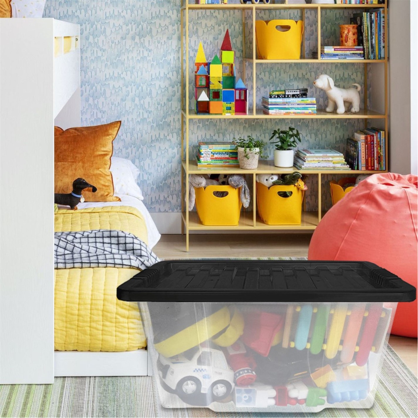 TML Housewares | Set of 3 30 Litre Plastic Storage with Lids | Clear ...