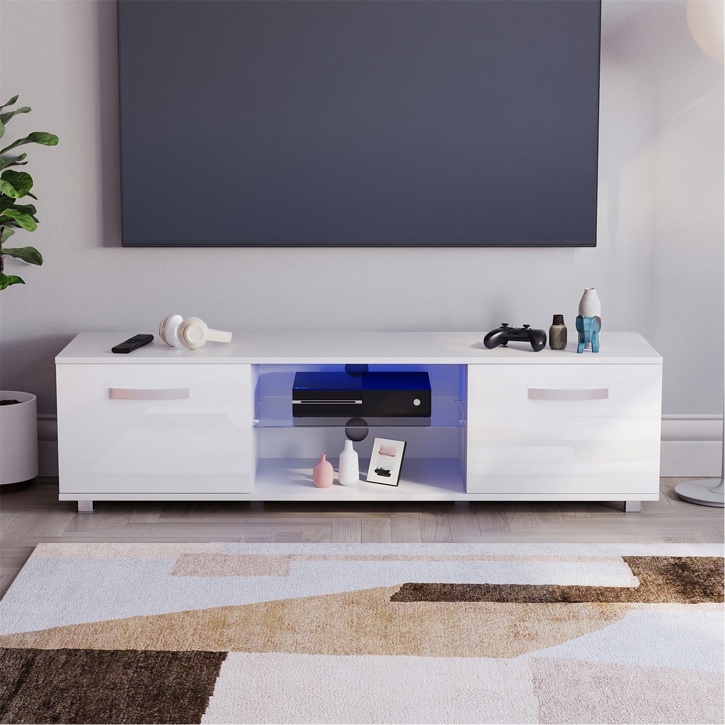 Lassic | Vida Designs Cosmo 2 Door Multi LED TV Unit 140cm | TV Stands ...