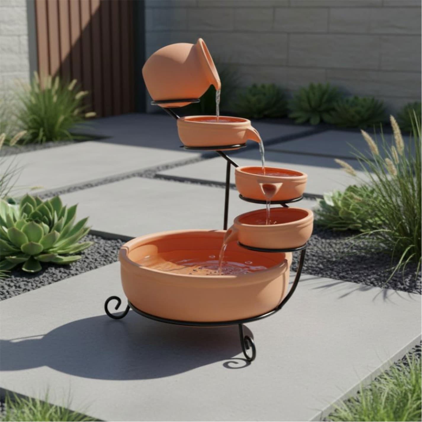 Streetwize | Terracotta Cascading Water Feature | Terracotta | FRASERS