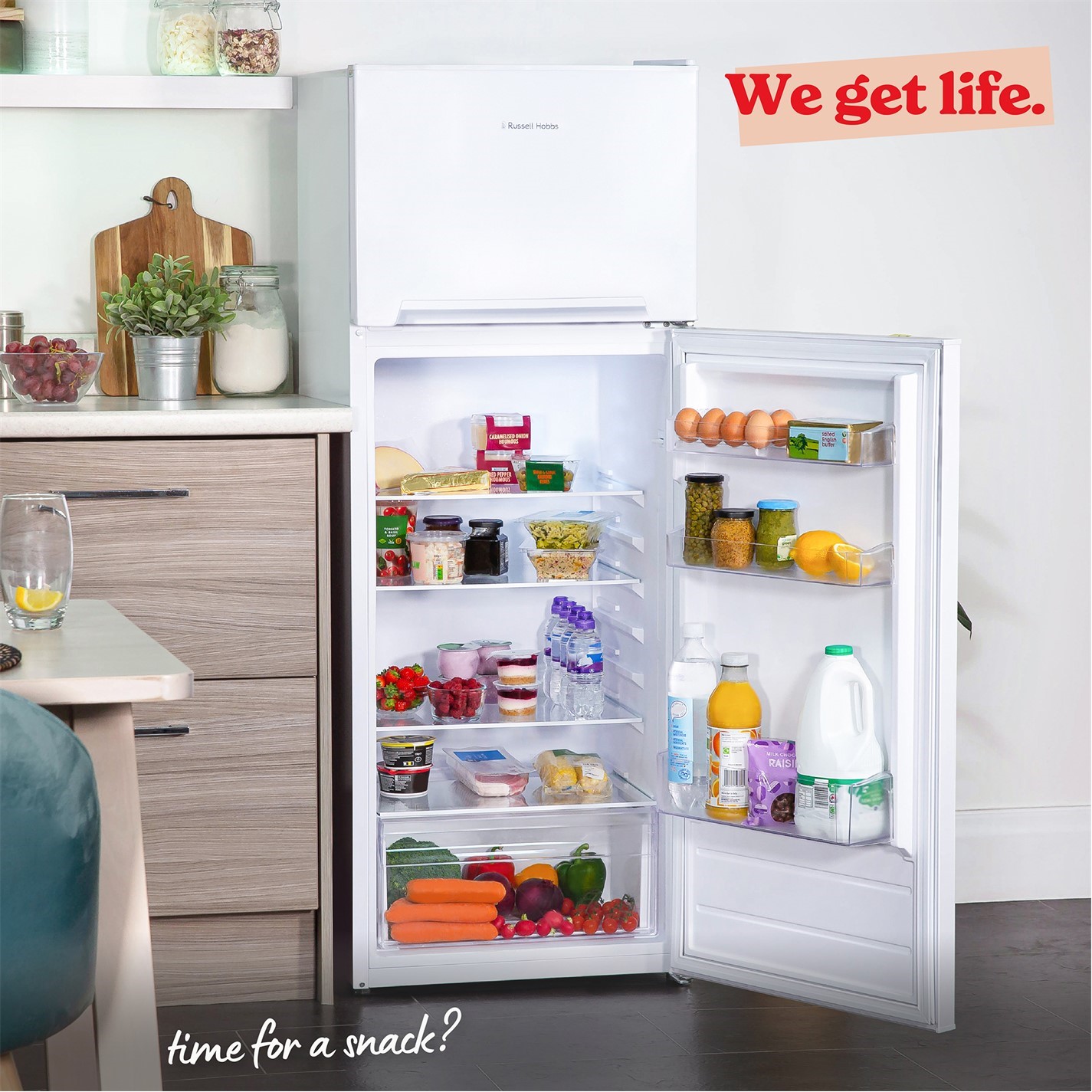 Russell Hobbs | 145cm High Freestanding Fridge Freezer | Refrigerators ...
