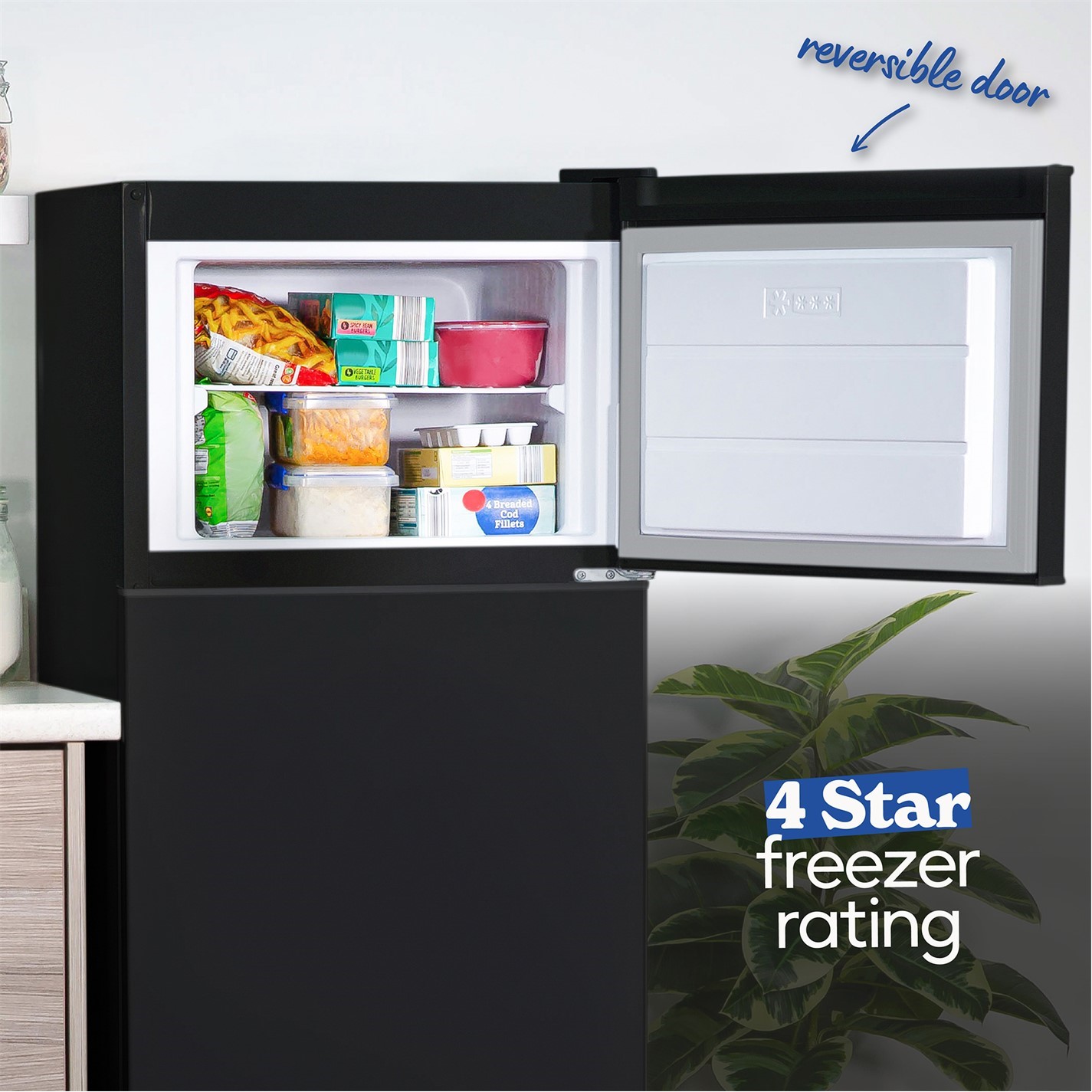 Russell Hobbs 145cm High Freestanding Fridge Freezer | FRASERS