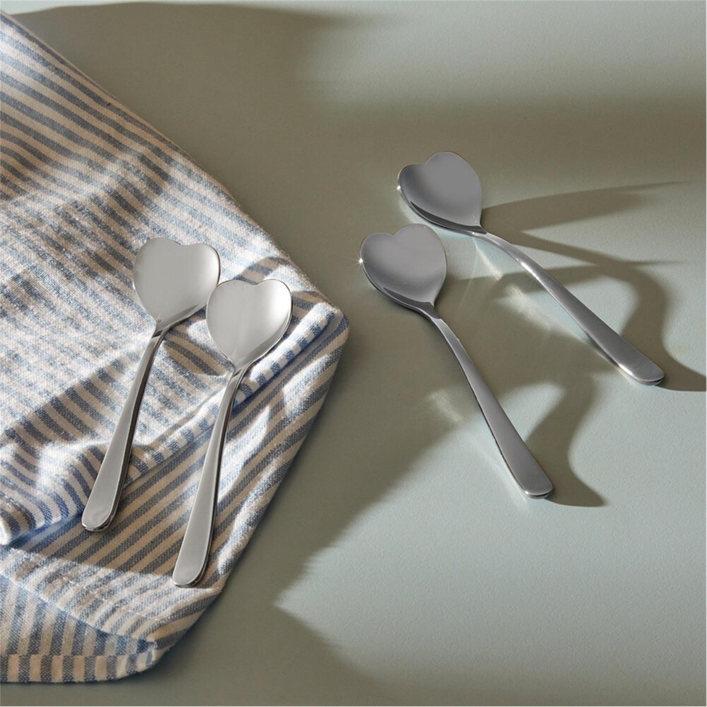 Alessi | Big Love Teaspoons - Set of 4 | Silver | House of Fraser