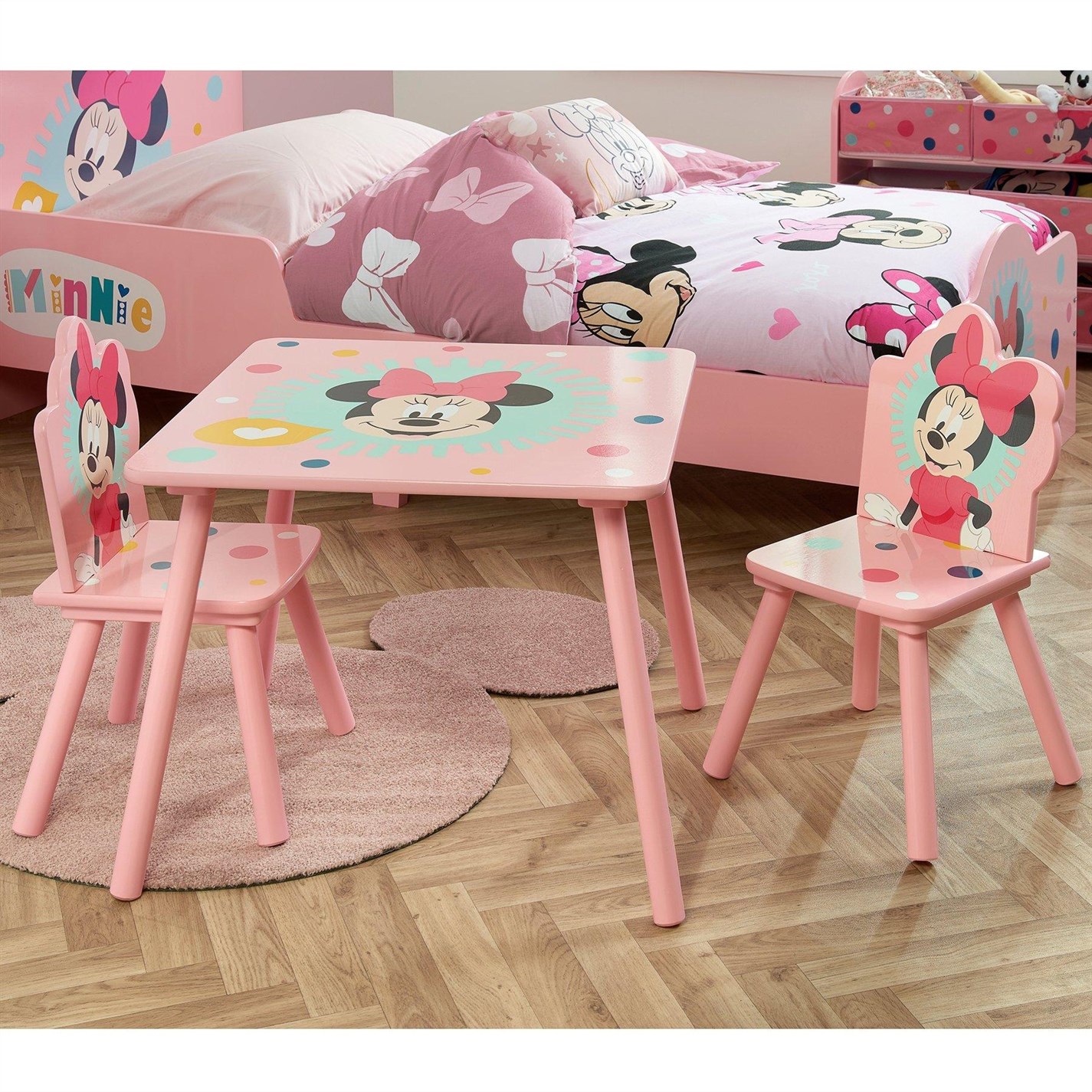 Disney | Disney Minnie Mouse Table and Chairs | Pink | House of Fraser