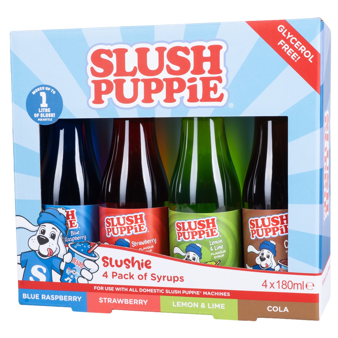 Slush Puppie | Slush Puppie Zero Sugar 4 Pack Syrups | Multi | FRASERS