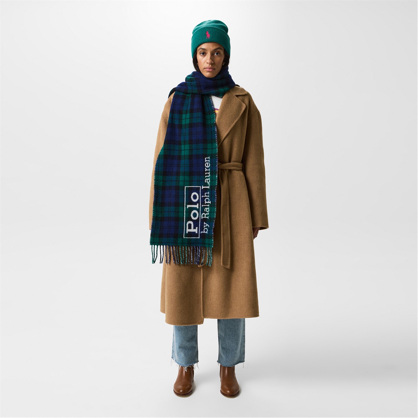 Polo Ralph Lauren | Knitted Tarten Scarf | Blackwatch | FRASERS