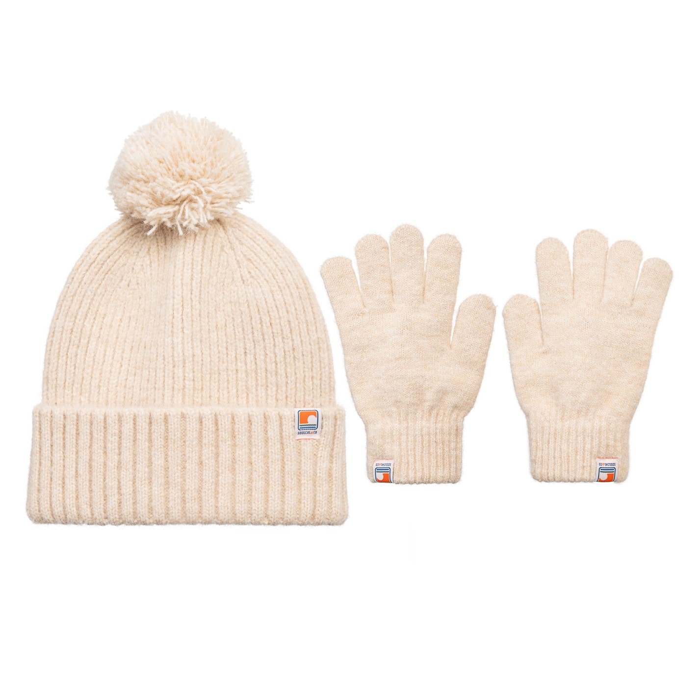 SoulCal | 2 Pack Hat and Glove Set Womens | Bobble Hats | FRASERS