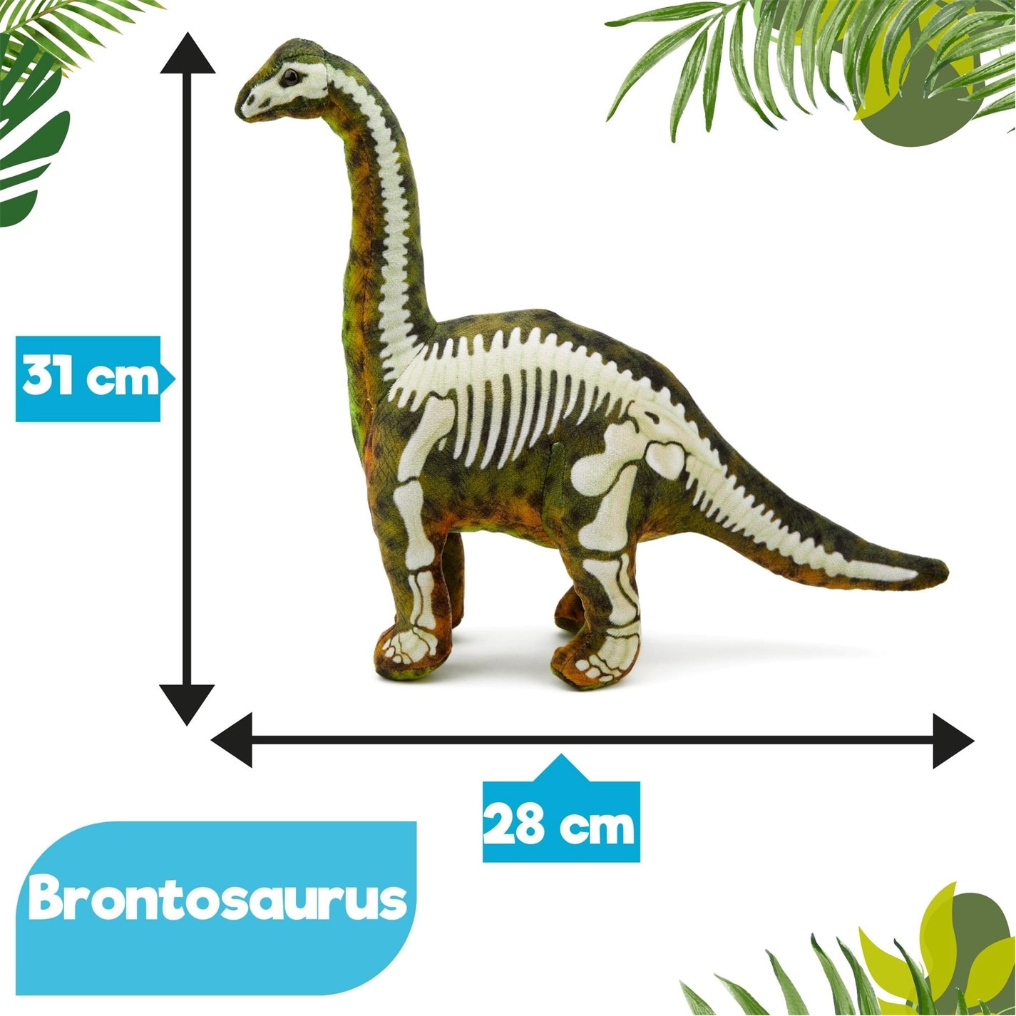 Zappi Co | Co Brontosaurus Skeleton Soft Toy 45 cm | Multi | FRASERS