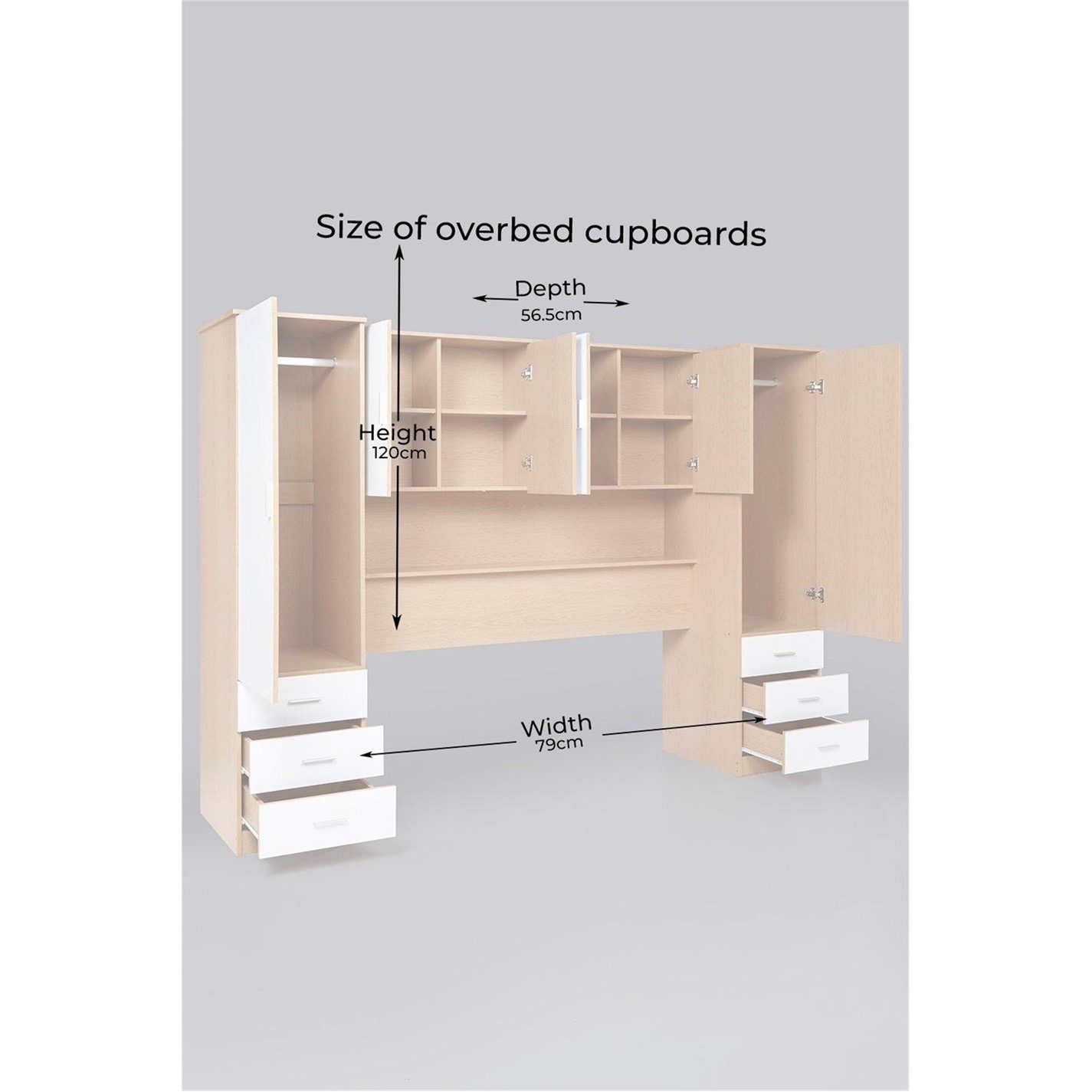 Homelife | Carleton Overbed Storage | Wardrobes | FRASERS