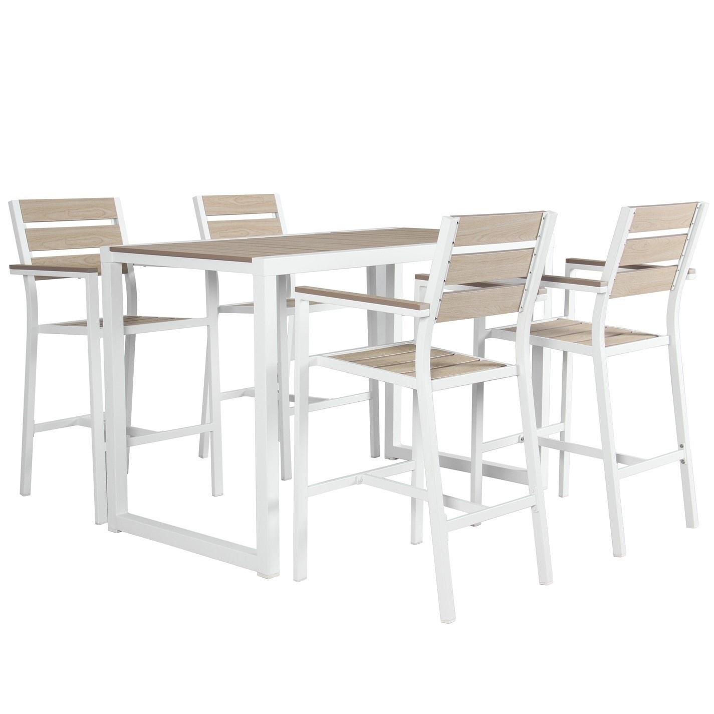 Studio | Santorini 5 Piece Bar Set | White | FRASERS