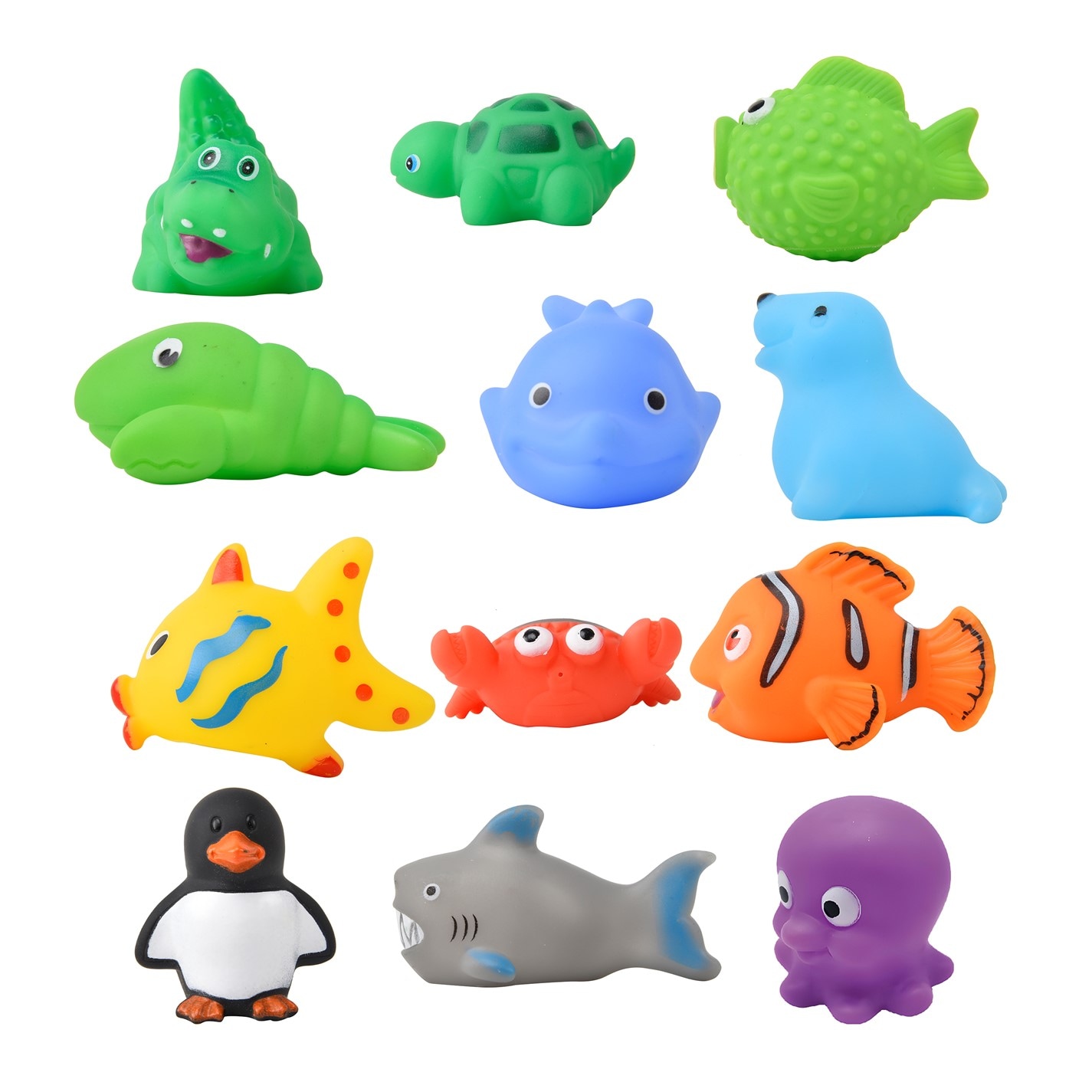 Toylife | 12 Animal Baby Bath Toys 00 | Multi | FRASERS
