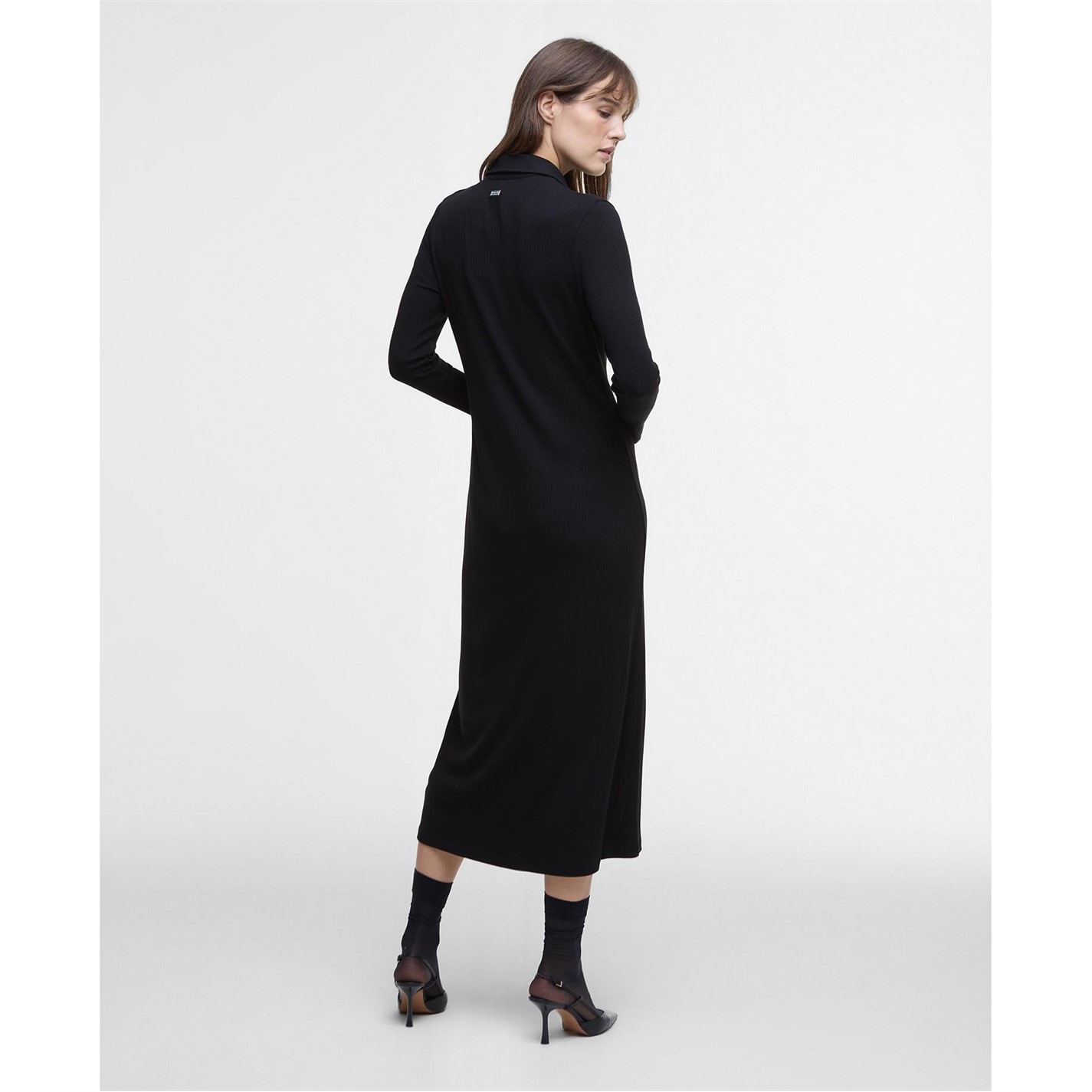 Barbour International | Della Knitted Midi Dress | Black | FRASERS