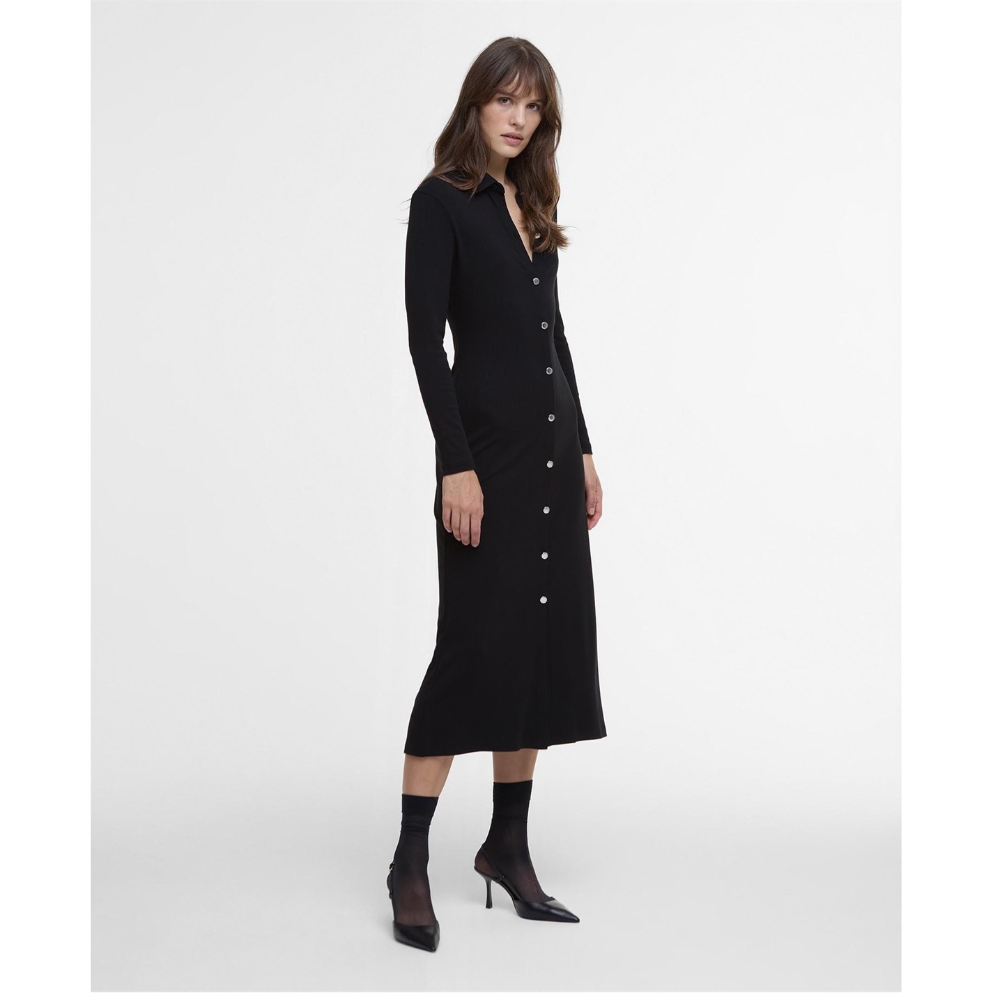 Barbour International | Della Knitted Midi Dress | Black | FRASERS