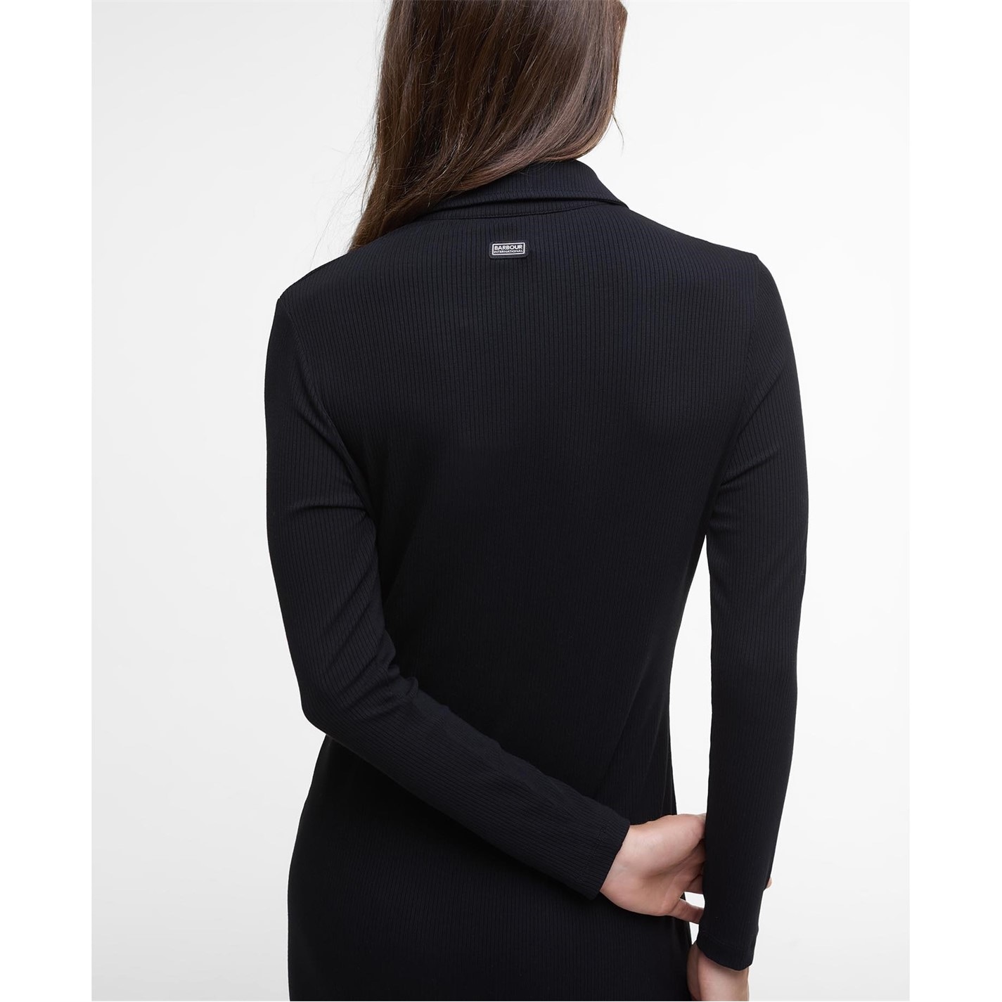 Barbour International | Della Knitted Midi Dress | Black | FRASERS