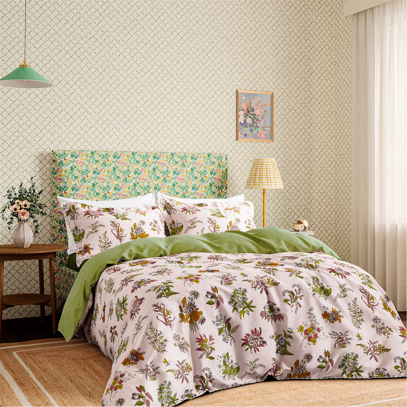 Harlequin | Woodland Floral Duvet Cover Set | Rose & Peridot | FRASERS