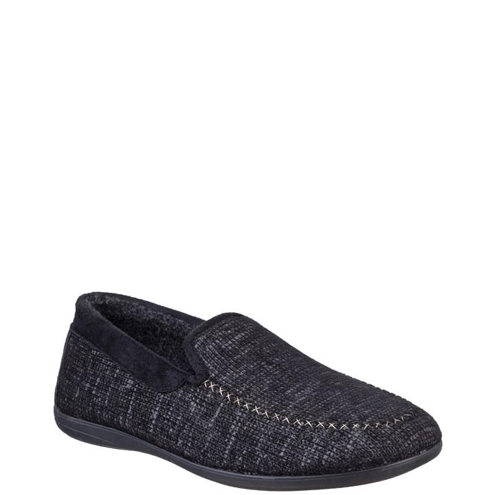 Cotswold | Stanley Loafer Slipper | Black | FRASERS