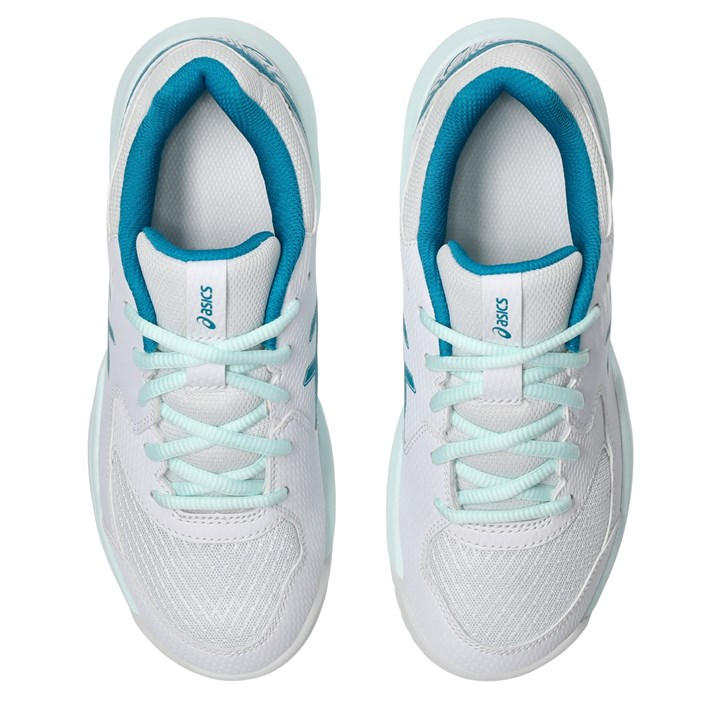 Asics | Gel-Dedicate 8 GS Kids Tennis Shoes | White/Teal Blue | FRASERS