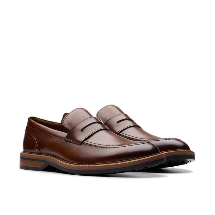 Clarks | Aldwin Step Loafers | Mid Tan Lthr | FRASERS