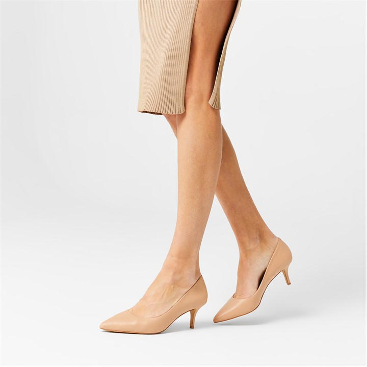 Linea | Kitten Heel Shoes | Nude Leather | FRASERS