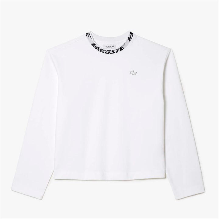 Lacoste | Logo Collar Oversized T-Shirt | White | FRASERS