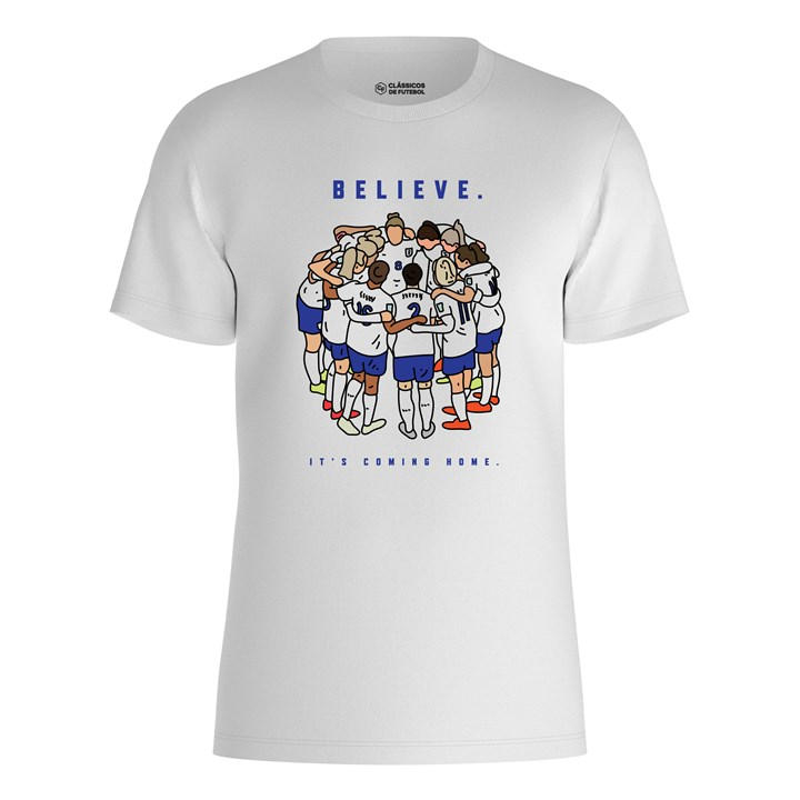 Classicos de Futebol | Believe it¿s Coming Home England T-Shirt | White | FRASERS