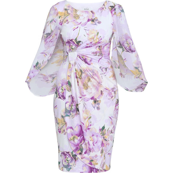 Gina Bacconi | Harmony Floral Print Dress | Ivory Multi | FRASERS