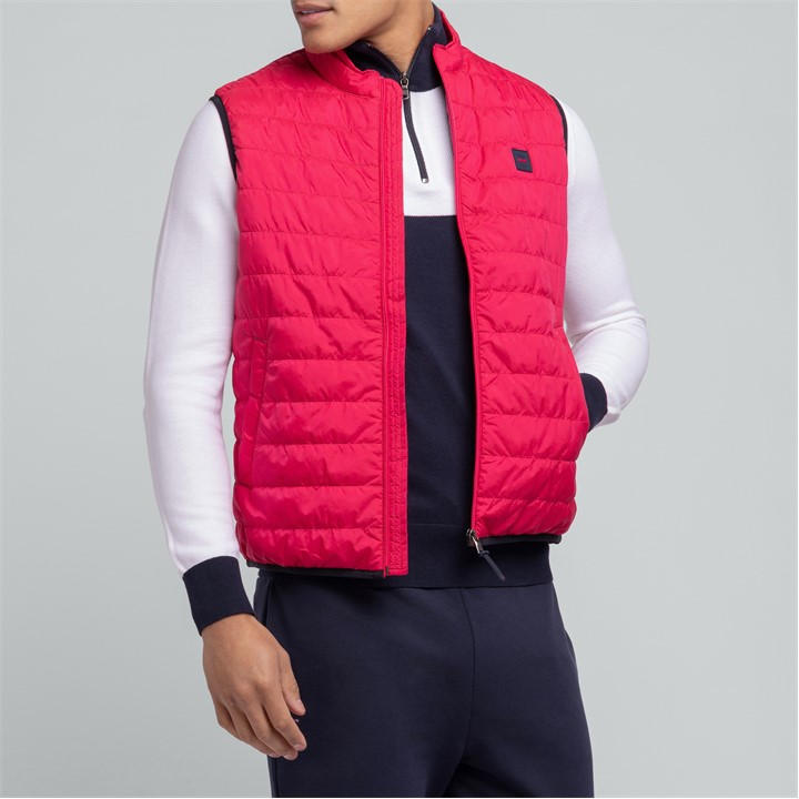 Eden Park | Red sleeveless puffa jacket | Rgm8 | FRASERS