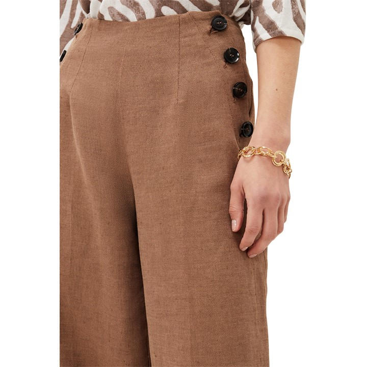 Phase Eight | Cassandra Linen Trouser | Brown | FRASERS
