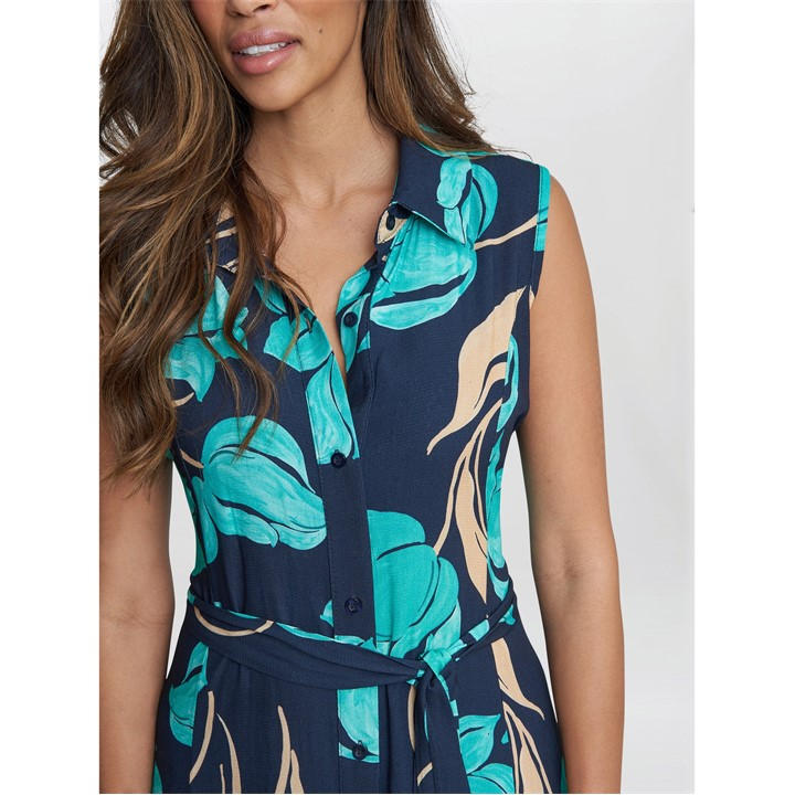 Gina Bacconi | Ariel Long Sleeveless Shirt Dress | Party Dresses | FRASERS