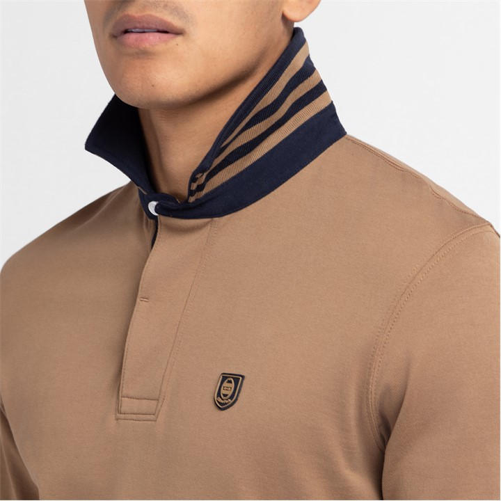 Eden Park | Dark beige long-sleeved rugby shirt | Unclassified | FRASERS