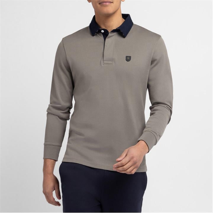 Eden Park | Dark beige long-sleeved rugby shirt | Unclassified | FRASERS