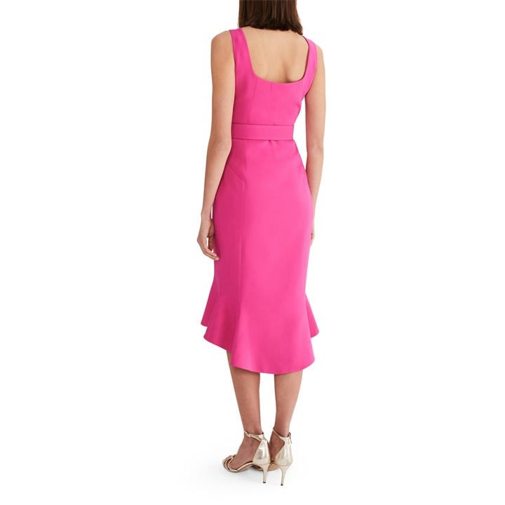 Phase Eight | Adria Pink Fitted Midi Dress | Hot Pink | FRASERS