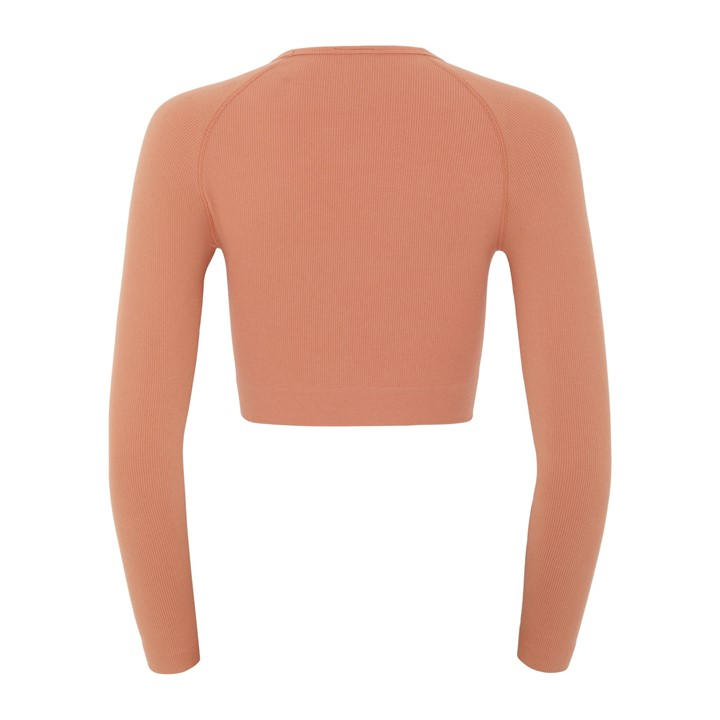 HIIT | Seamless Ribbed Long Sleeve Cropped Top | Long Sleeve Crop Tops ...